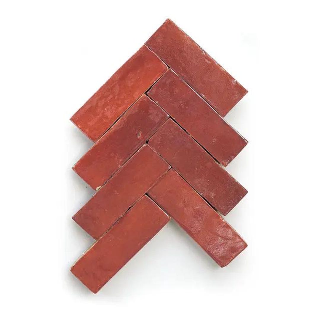 Mezcla de azulejos Terra Rosa Zellige – Auténtico Bejmat marroquí 2x6 ...
