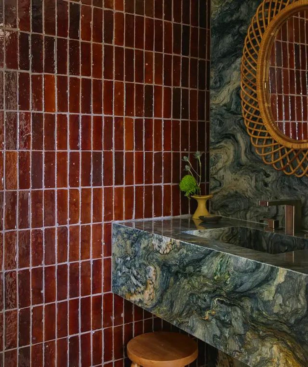 Moroccan Zellige Bejmat 2×6 Red – Authentic Tiles for Backsplash ...