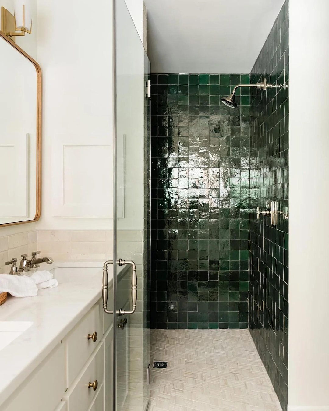 Emerald Green Zellige Tiles 4x4 - Handmade Moroccan Mosaic - Etsy