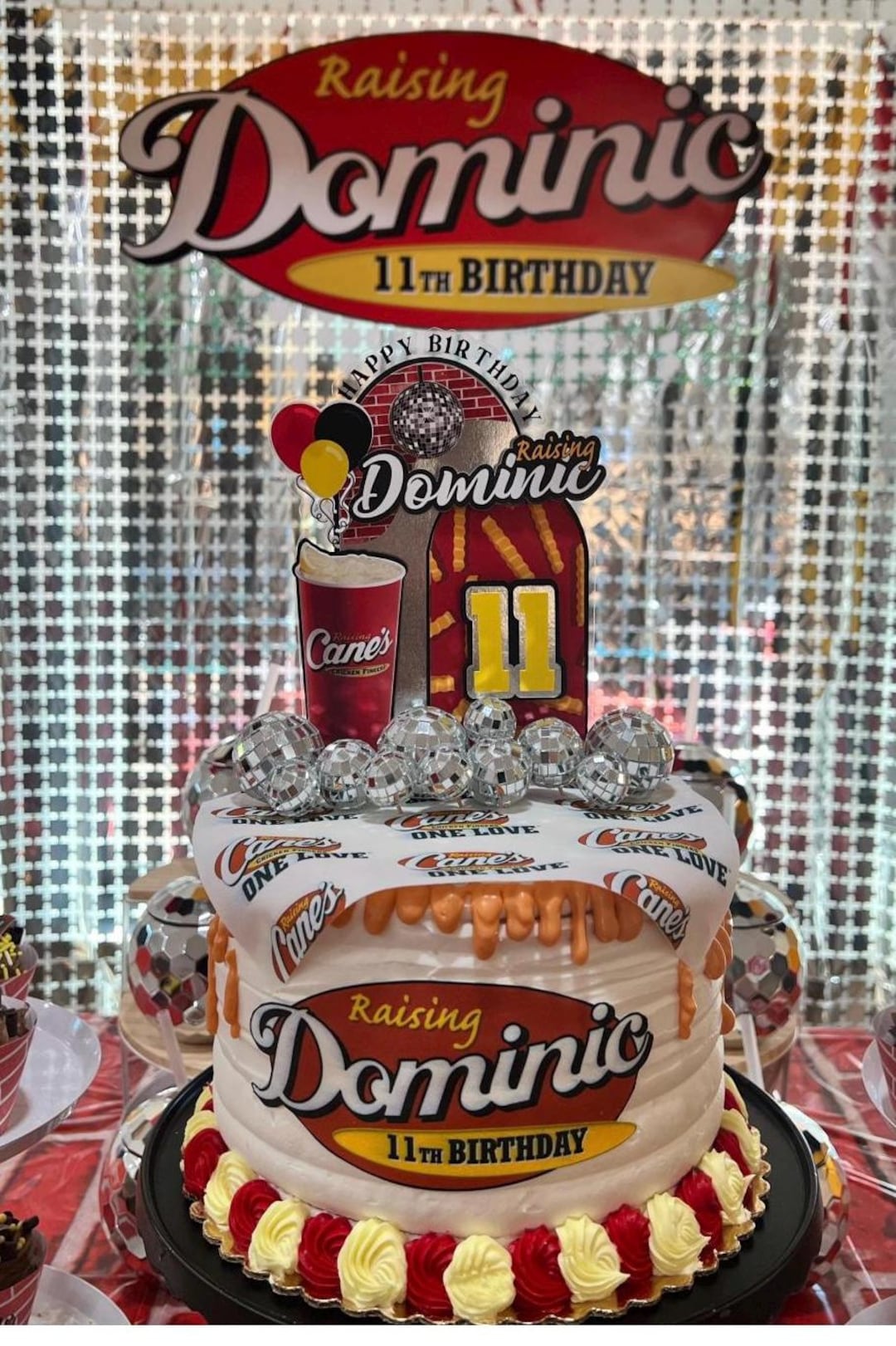 Fast Food Cake Topper, Raising Cane’s - Etsy