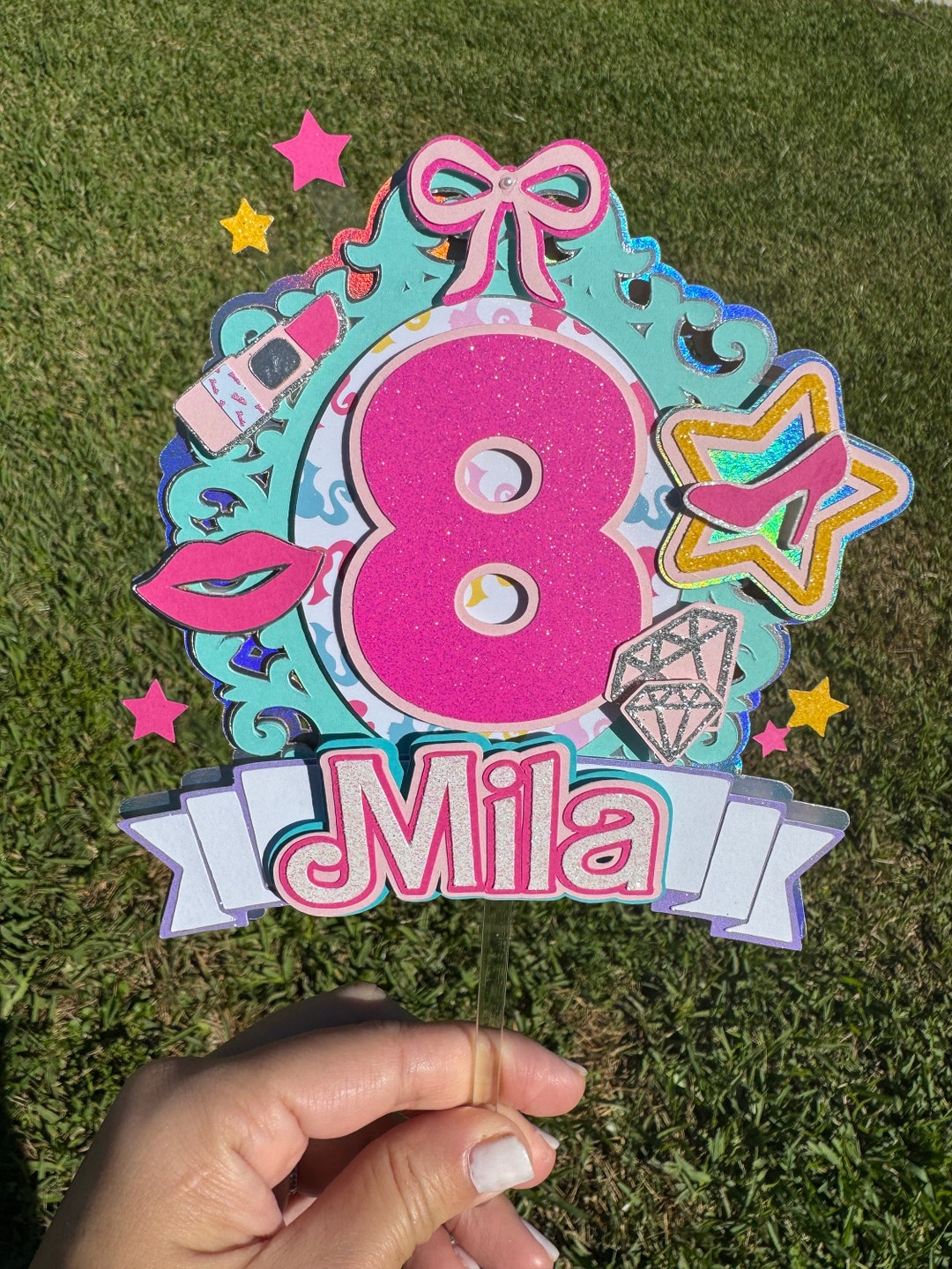 Girly Makeup Cake Topper - Etsy