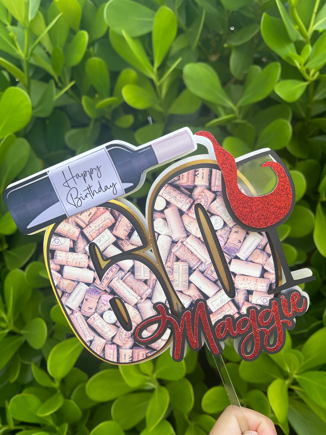 Wine Cake Topper , Drinking Cake Topper - Etsy