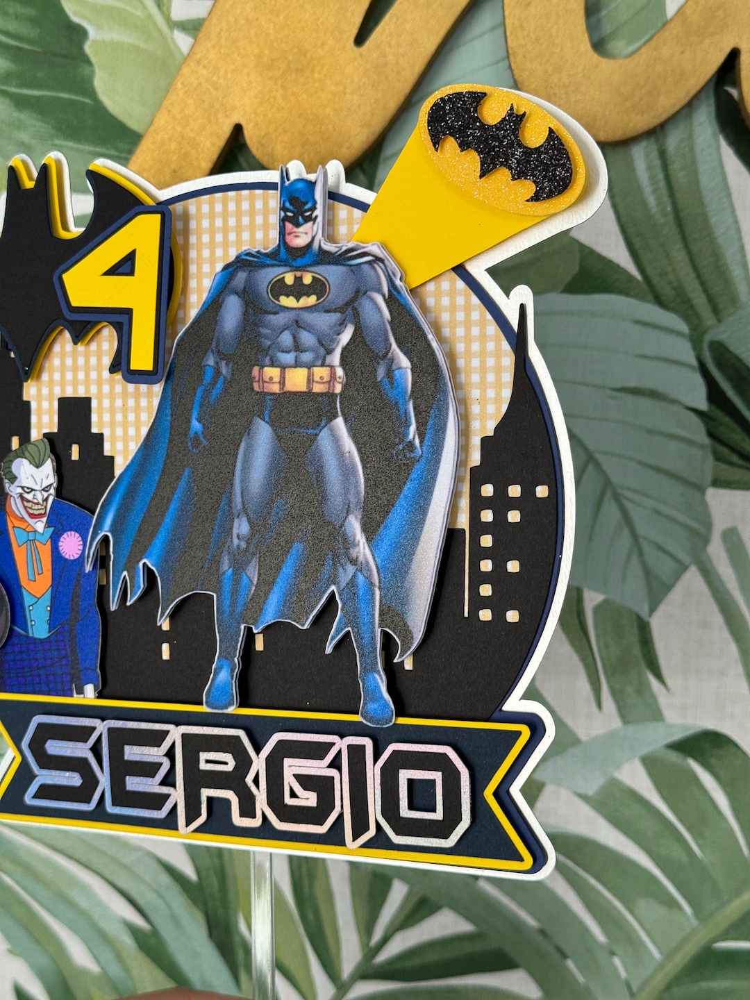 Personalized Batman Cake Topper, Superhero Birthday Party Decor - Etsy