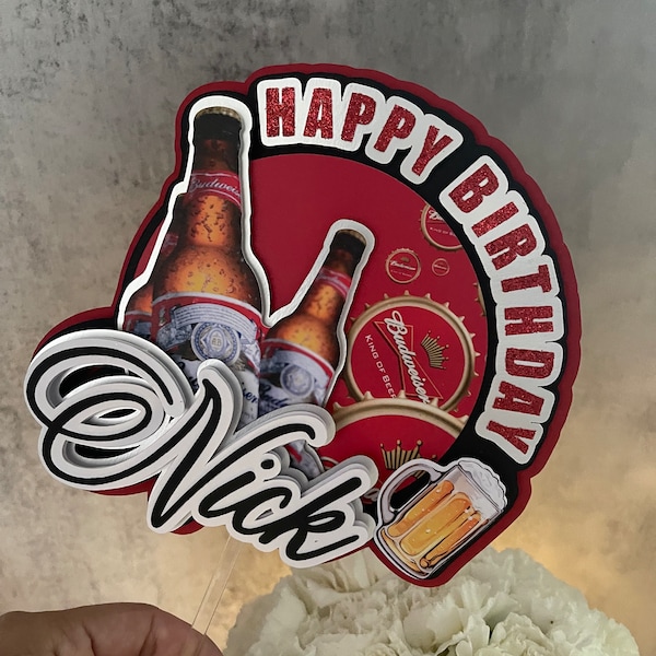Beer Cake Topper - Etsy