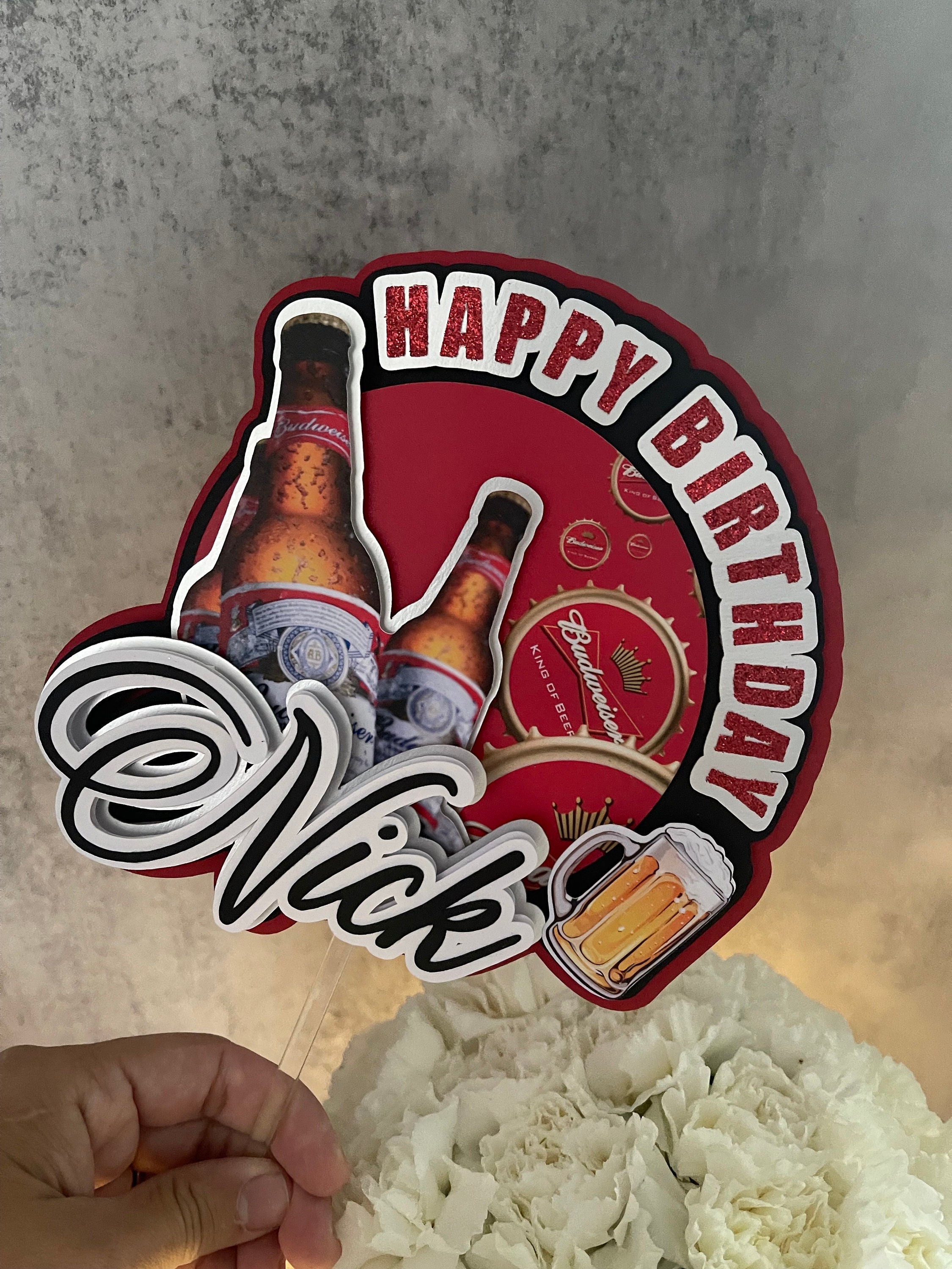 Happy Birthday Budweiser Beer Cake