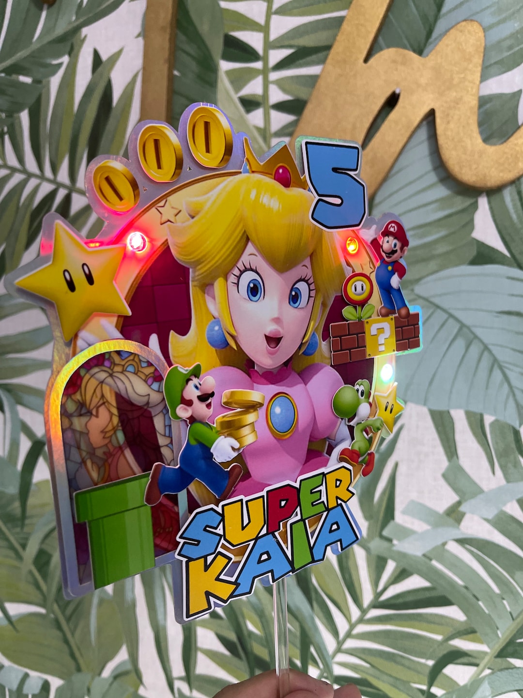 Princess Peach and Friends Cake Topper With Lights - Etsy