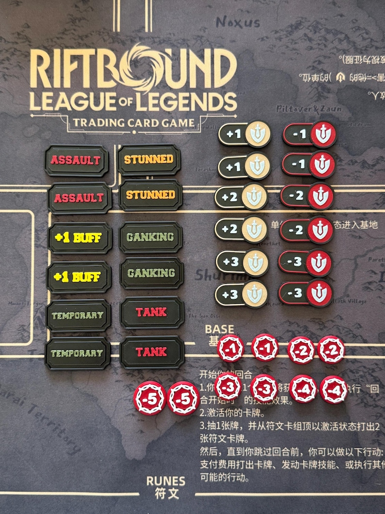 Riftbound: TCG Tokens | All Keywords and Might Indicators | 3D Printed ...