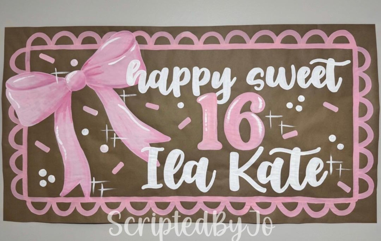 Sweet Sixteen Birthday Banner, Custom Hand-painted Party Sign - Etsy