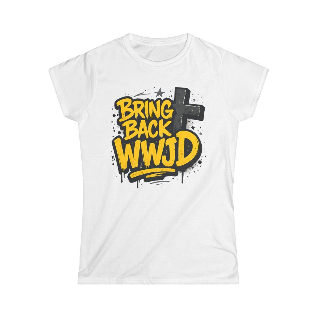 Bring Back WWJD Tee | Christian Cross Street Art Shirt Love Fun Fashion ...