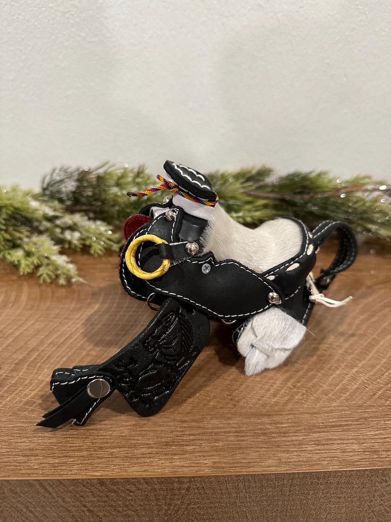 Mini Horse Saddle 6” – Real Leather Western Decor • Cowboy Christmas ...