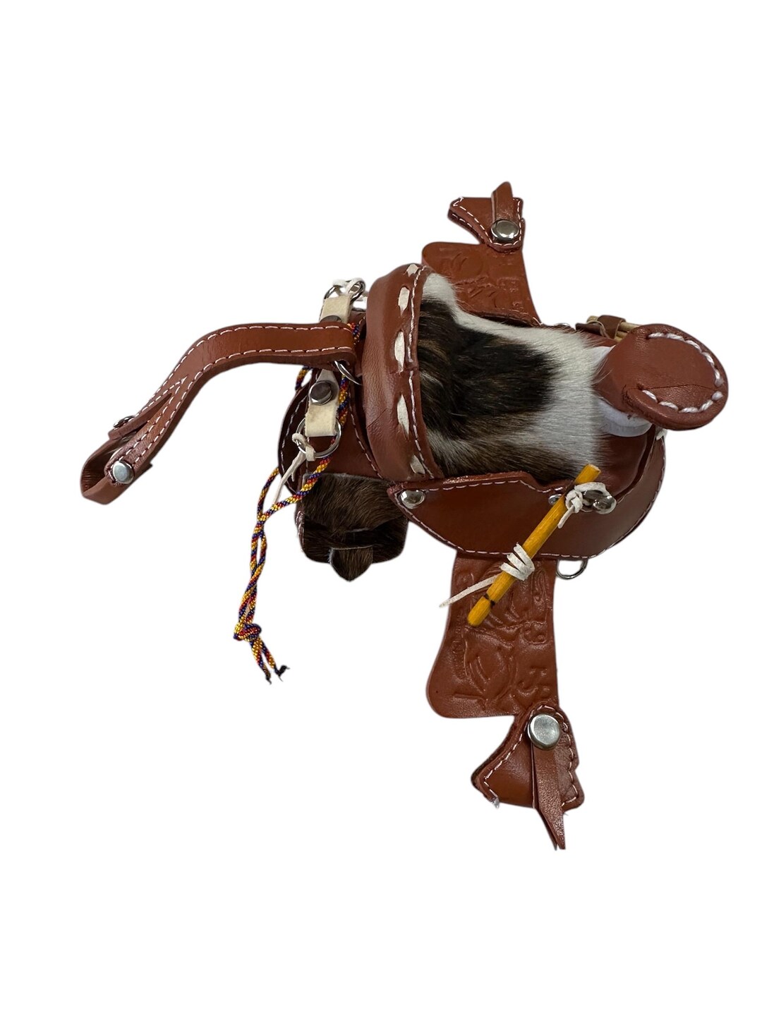 Mini Horse Saddle 6” – Real Leather Western Decor • Cowboy Christmas ...