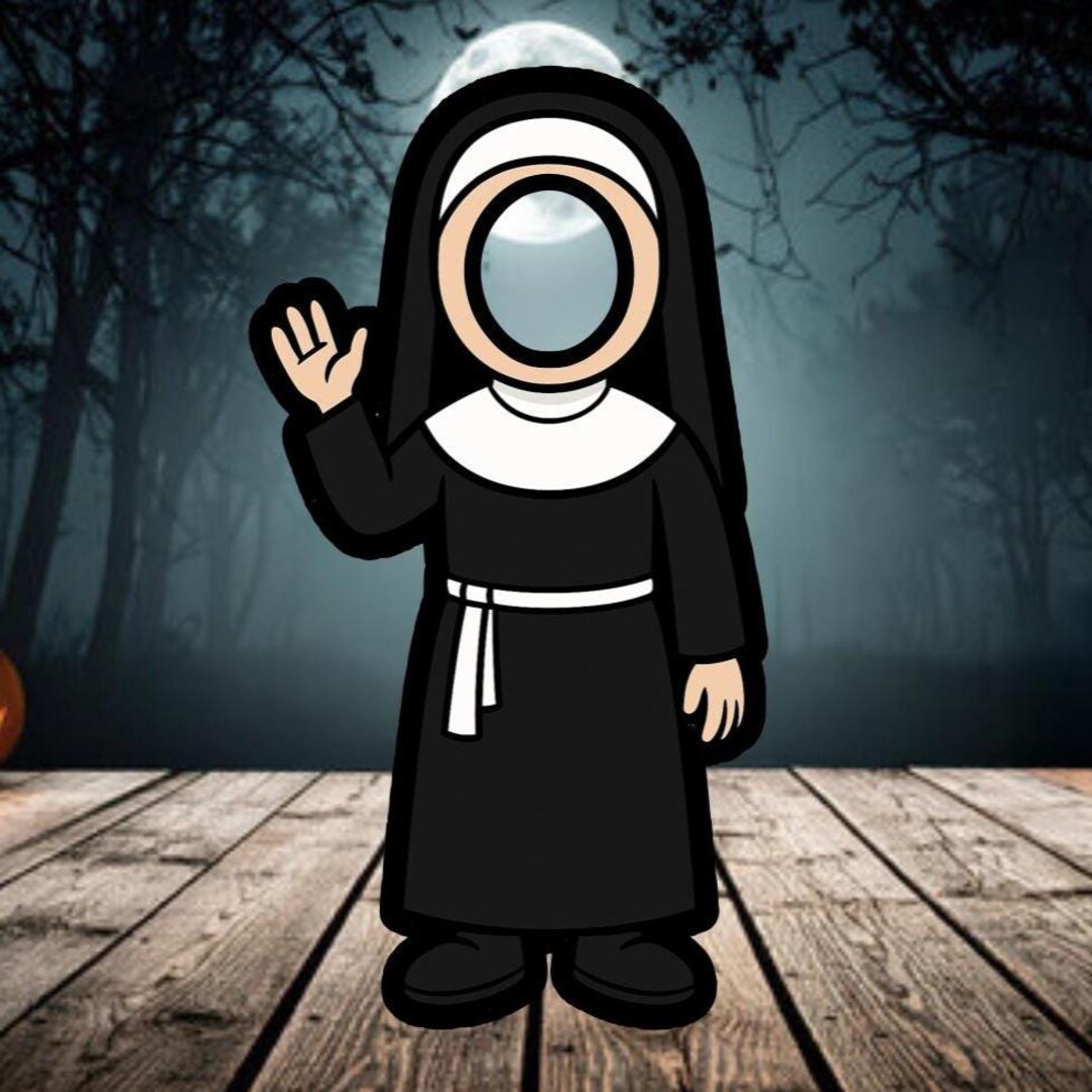 The Nun Halloween Photo Standee | DIY Party Prop (digital Download) - Etsy