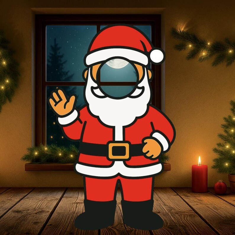 Santa Claus Photo Standee | Christmas Party Prop (PDF Download) - Etsy ...