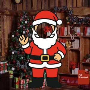 Santa Claus Photo Standee | Christmas Party Prop (PDF Download) - Etsy ...