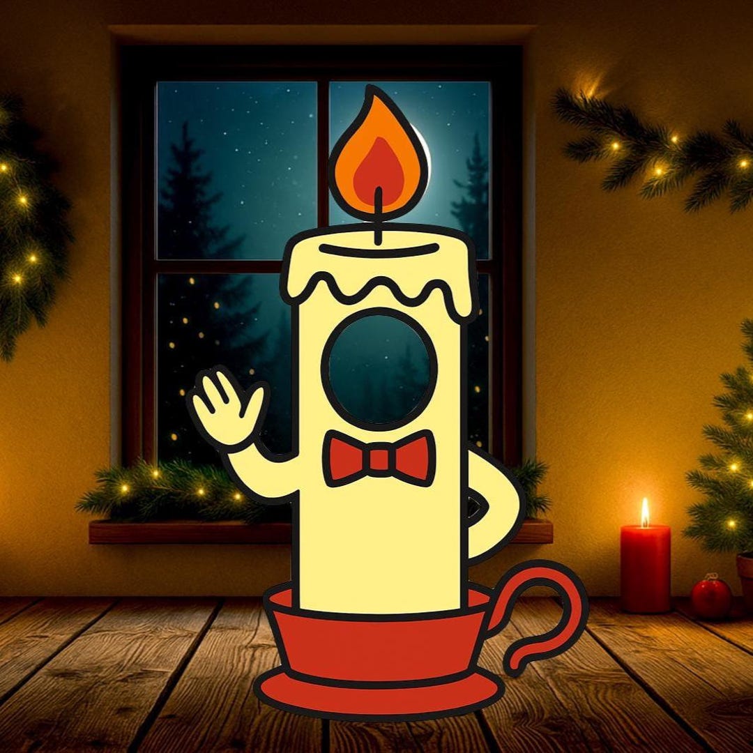 Christmas Candle Photo Standee | Holiday Party Prop (PDF Pattern) - Etsy