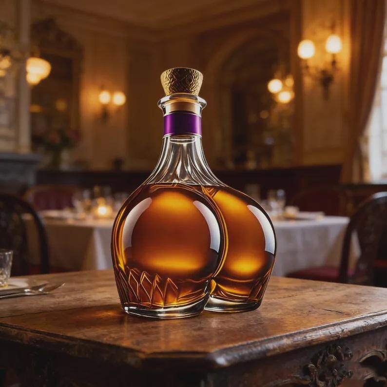 Whiskey Decanter Glass: Hand-blown Novelty Butt Shape, Leakproof Bar ...