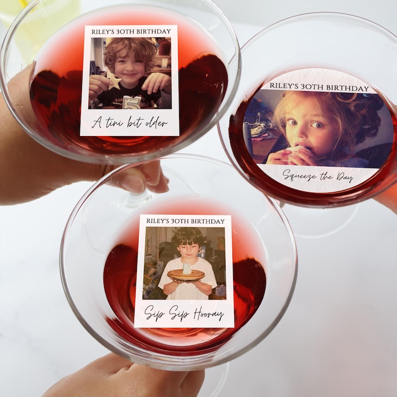 Custom Edible Photo Drink Topper | Personalized Cocktail Decoration ...
