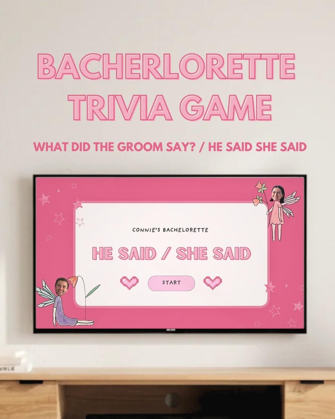 He Said - She Said / What Did the Groom Say? - Bachelorette Trivia Game ...