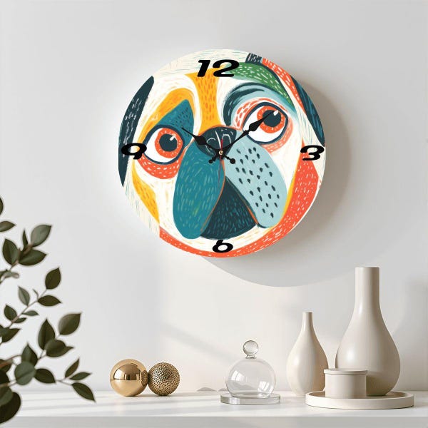 Pug Clock - Etsy