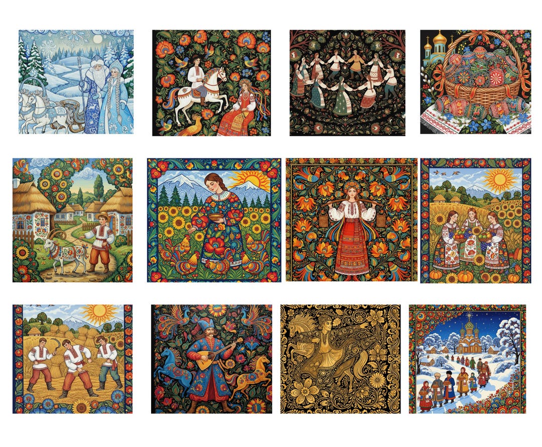 Ukrainian Art Wall Calendar 2026, Vivid Color Petrykivka Folk Art ...