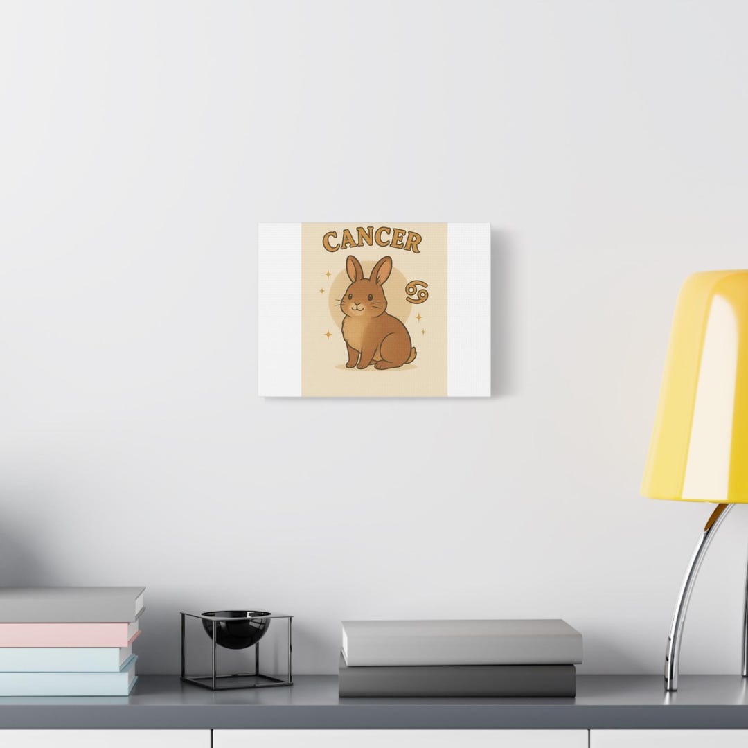 Rabbit Zodiac Cancer Sign Canvas Print, Astrology Wall Art - Etsy