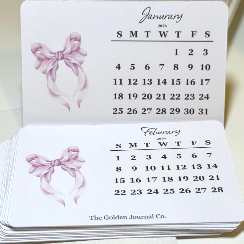 Wallet Calendar 2026 - Etsy