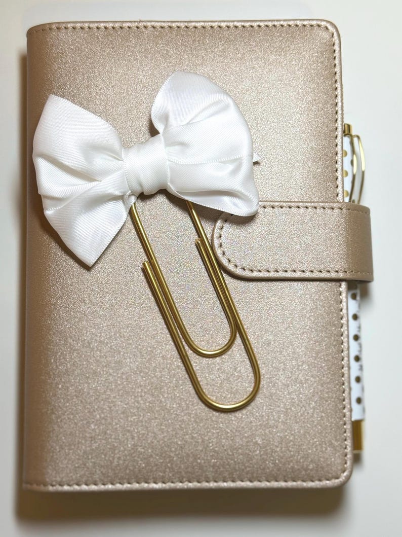 Pink Coquette Planner Set | Bow Calendar Cards, Jumbo Clip - Etsy