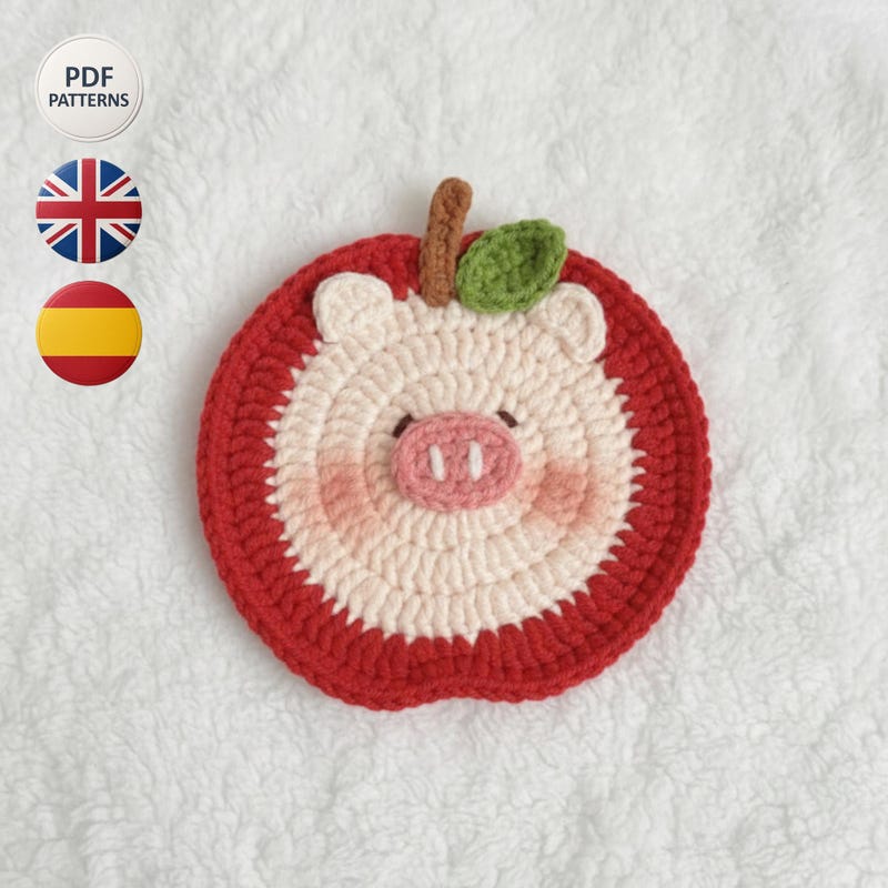 Crochet Pig Coasters - Etsy