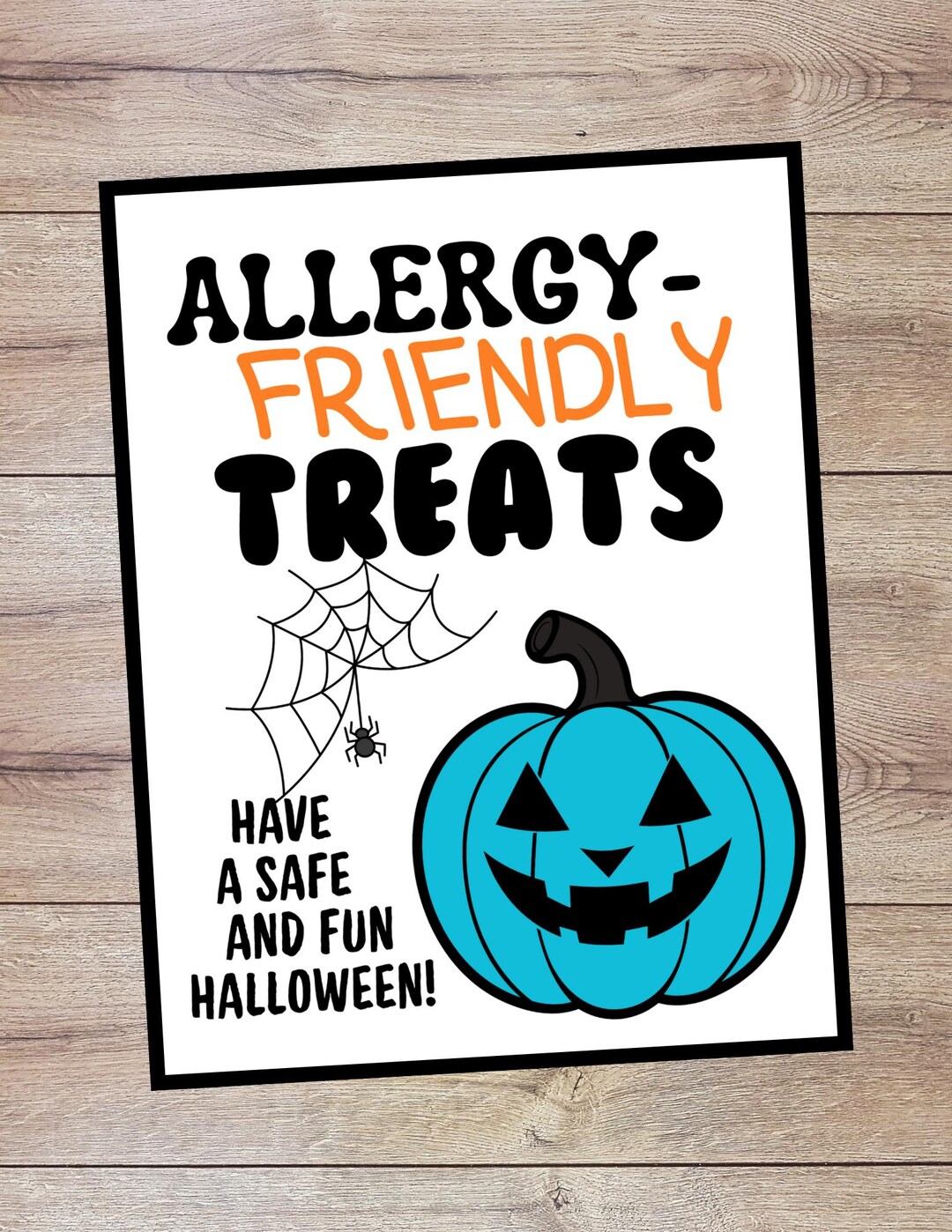 Allergy-friendly Treats Printable Sign for Halloween, Trick-or Treating ...