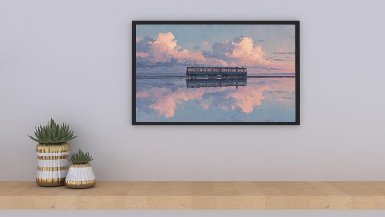 Spirited Away Oil Painting Style Poster | Chihiro Train Scene, Ghibli ...