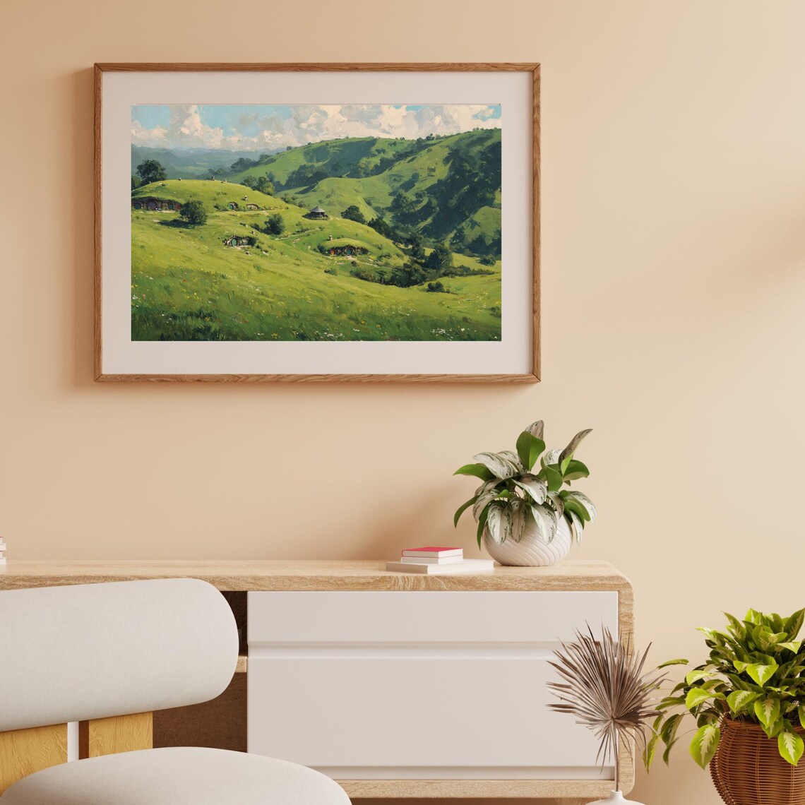 The Shire Oil Painting Style Poster | Lord of the Rings Landscape Art ...