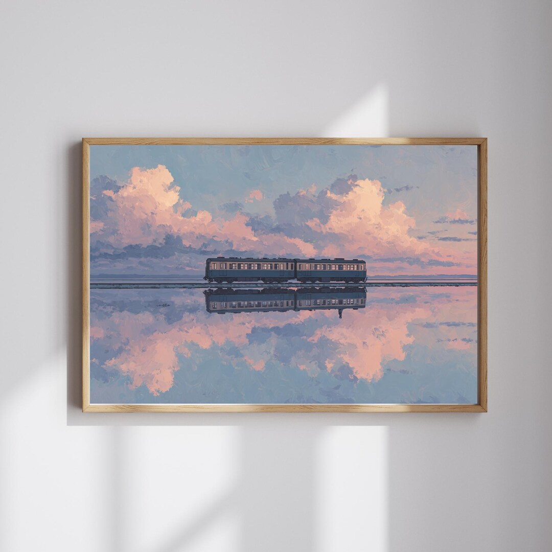 Whimsical Anime-style Chihiro Train Journey – Oil Painting Style ...