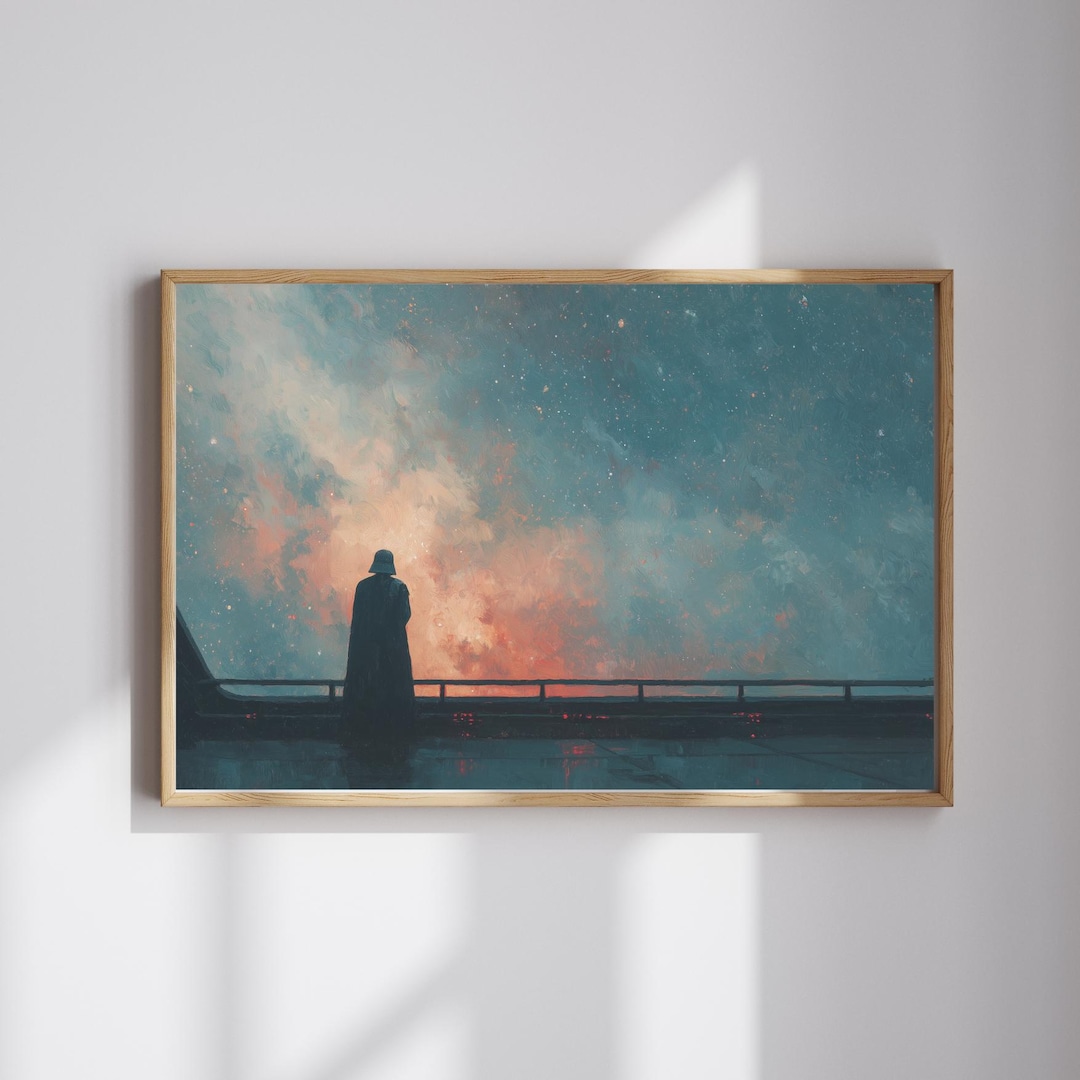 Darth Vader Space Poster | Star Wars Horizontal Wall Art | Planet View ...