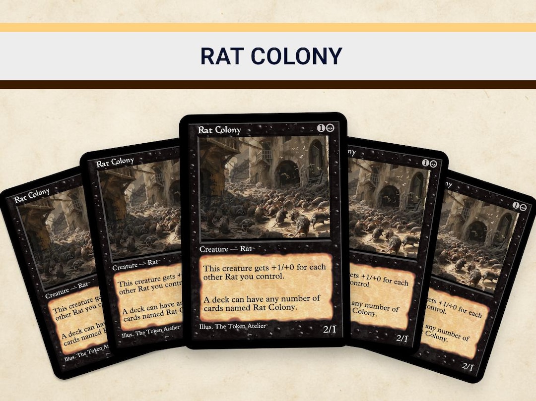 Rat Colony MTG Proxy Set 18 Cards | Rat Tribal Swarm Casual Commander ...