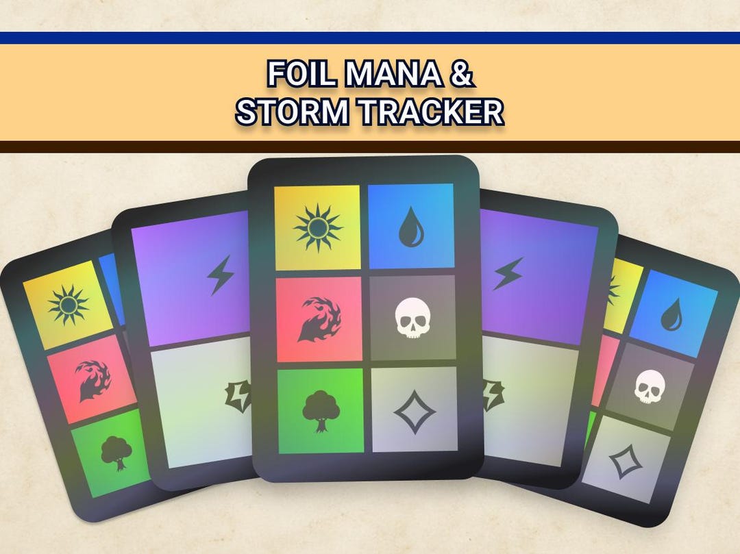 Foil MTG Tracker Card – Mana, Energy & Storm Count Tracker for ...