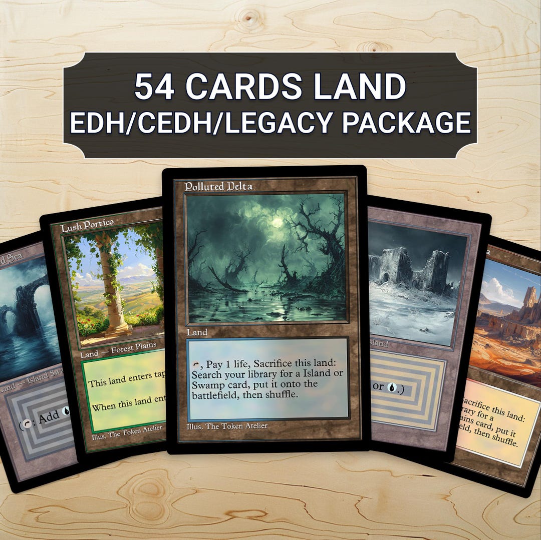 MTG Proxy Land Bundle 54 Cards | Surveil Fetch Shock Dual Lands Gaea's ...