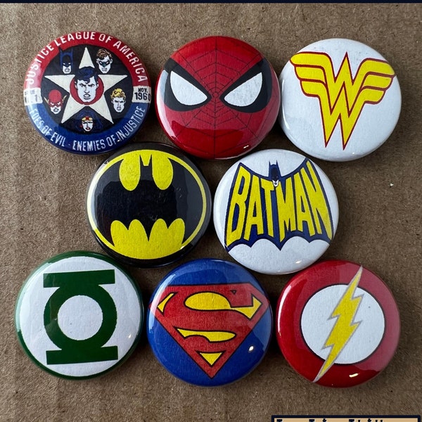 Superhero Buttons - Etsy