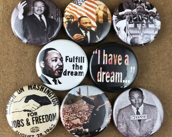 25 Pack Honoring Dr. Martin Luther King Jr Stencil Pinback Buttons 1.5 ...