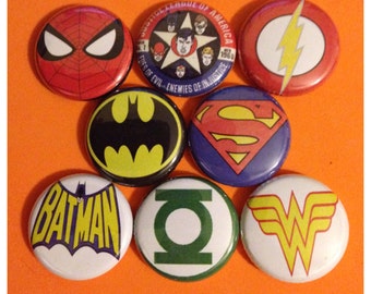 Superhero button | Etsy