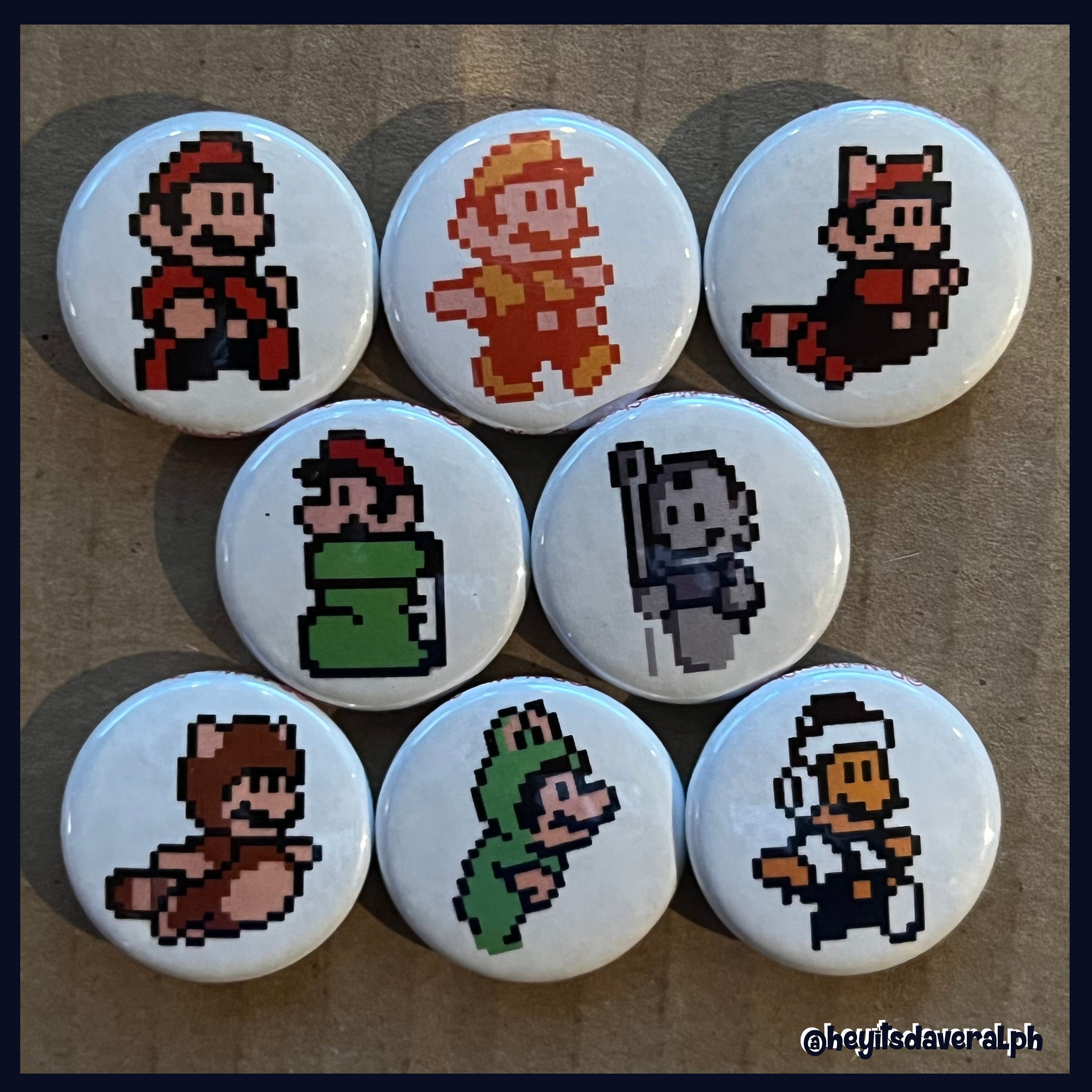 Mario Bro Button - Etsy