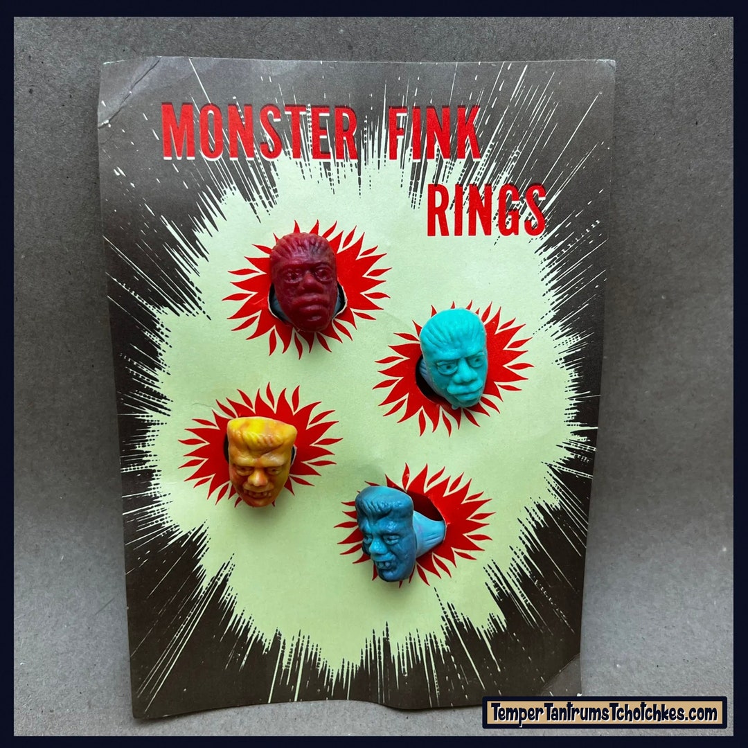 Monster Fink Rings 60s Vending Machine Toys - Etsy