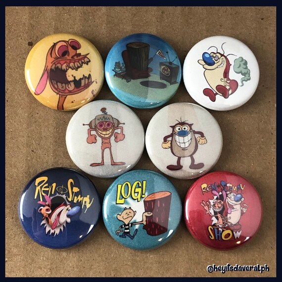 8 Brand New 1 ren & Stimpy Buttons Set - Etsy Ireland