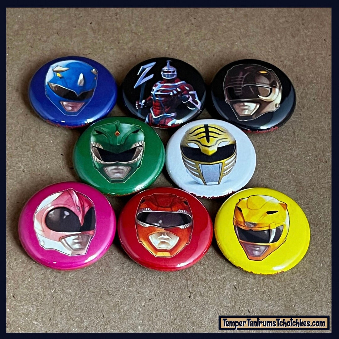 Power Rangers Masks Set 1 or 1.5 Buttons - Etsy