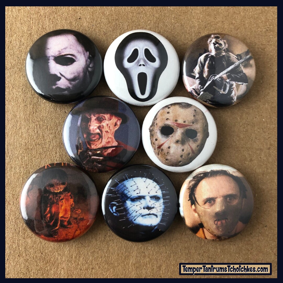 Slasher Monsters Set 1 Buttons - Etsy