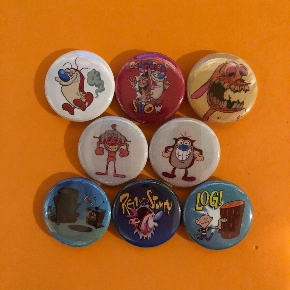 8 Brand New 1 Ren & Stimpy Buttons Set | Etsy