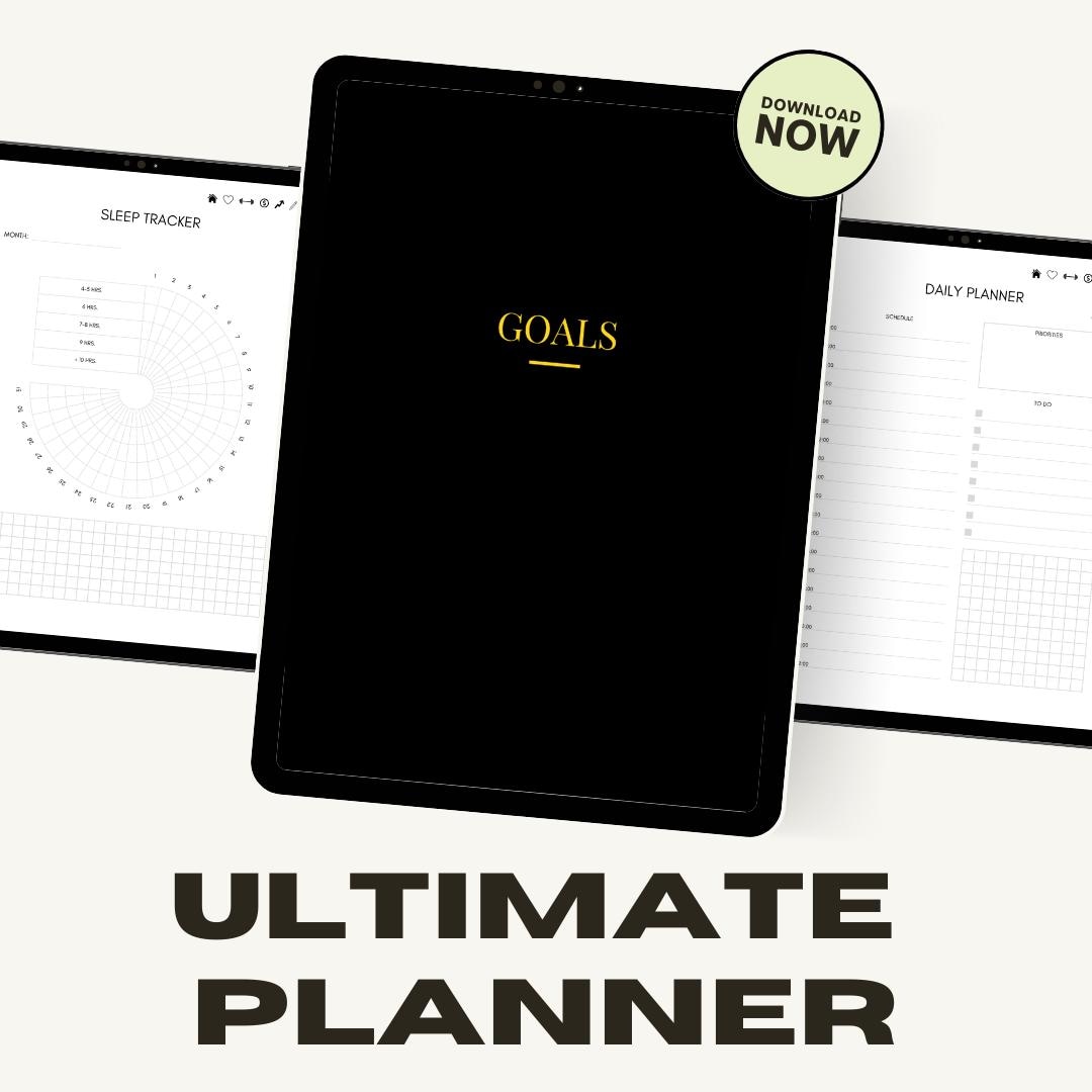 Ultimate Goal Planner | Goals, Habits, Wellness & Productivity - Etsy