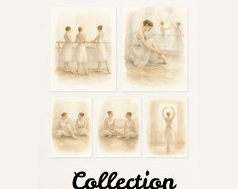 Printable Holiday Greeting Cards · Ballet Papier Digital Download - Etsy