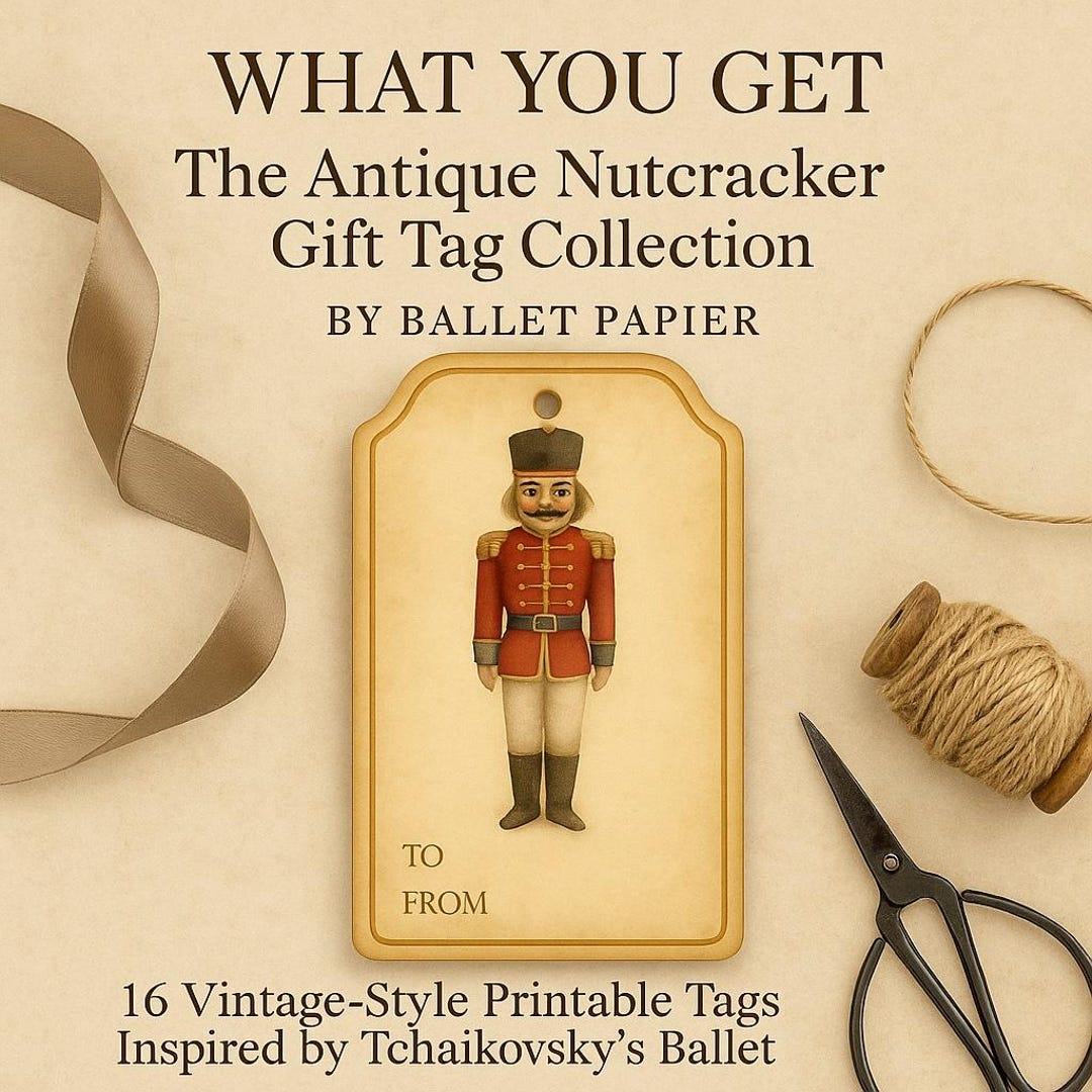 Printable Nutcracker Gift Tags · Ballet Papier Digital Download - Etsy