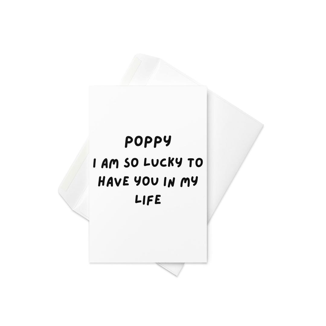 Poppy Grandfather Card - Etsy
