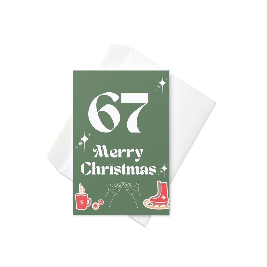 6 7 Christmas Card - 67 Christmas Card - Etsy